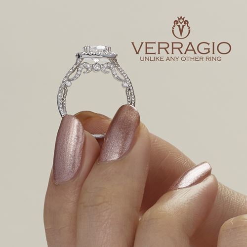 Verragio Halo White Gold Diamond Engagement Ring. Arthur's Jewelers ...
