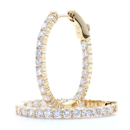 Arthurs Collection Yellow Gold Diamond Earrings. Arthur's Jewelers ...