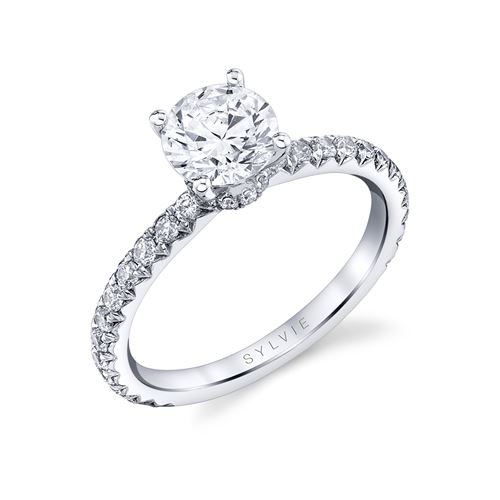 Sylvie Collection White Gold Diamond Engagement Ring. Arthur's Jewelers ...
