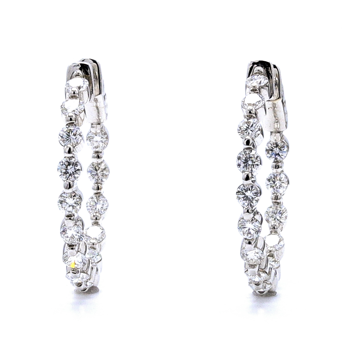Arthurs Collection 18K - White Gold Diamond Earrings. Arthur's Jewelers ...