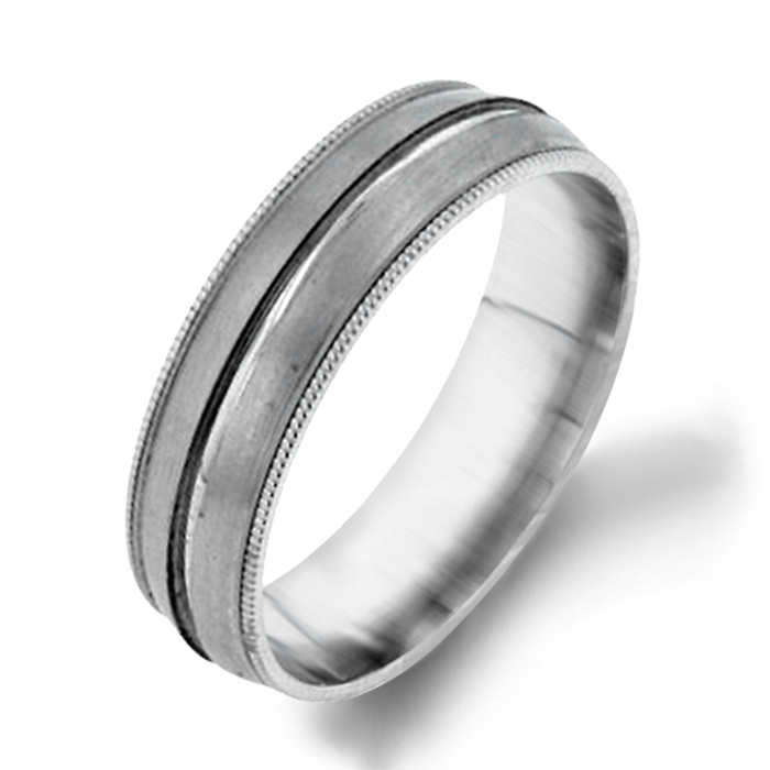Arthurs Collection Plain White Gold Mens Wedding bands. Diamond ...