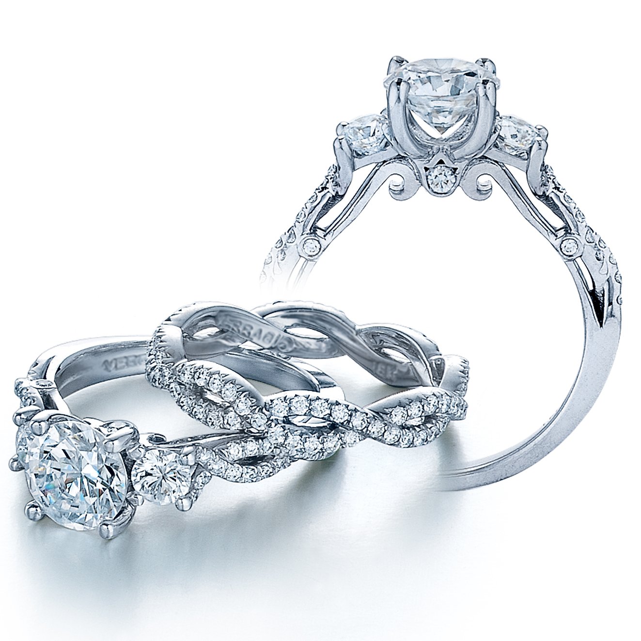 Verragio Three Stone White Gold Diamond Engagement Ring. Arthur's ...