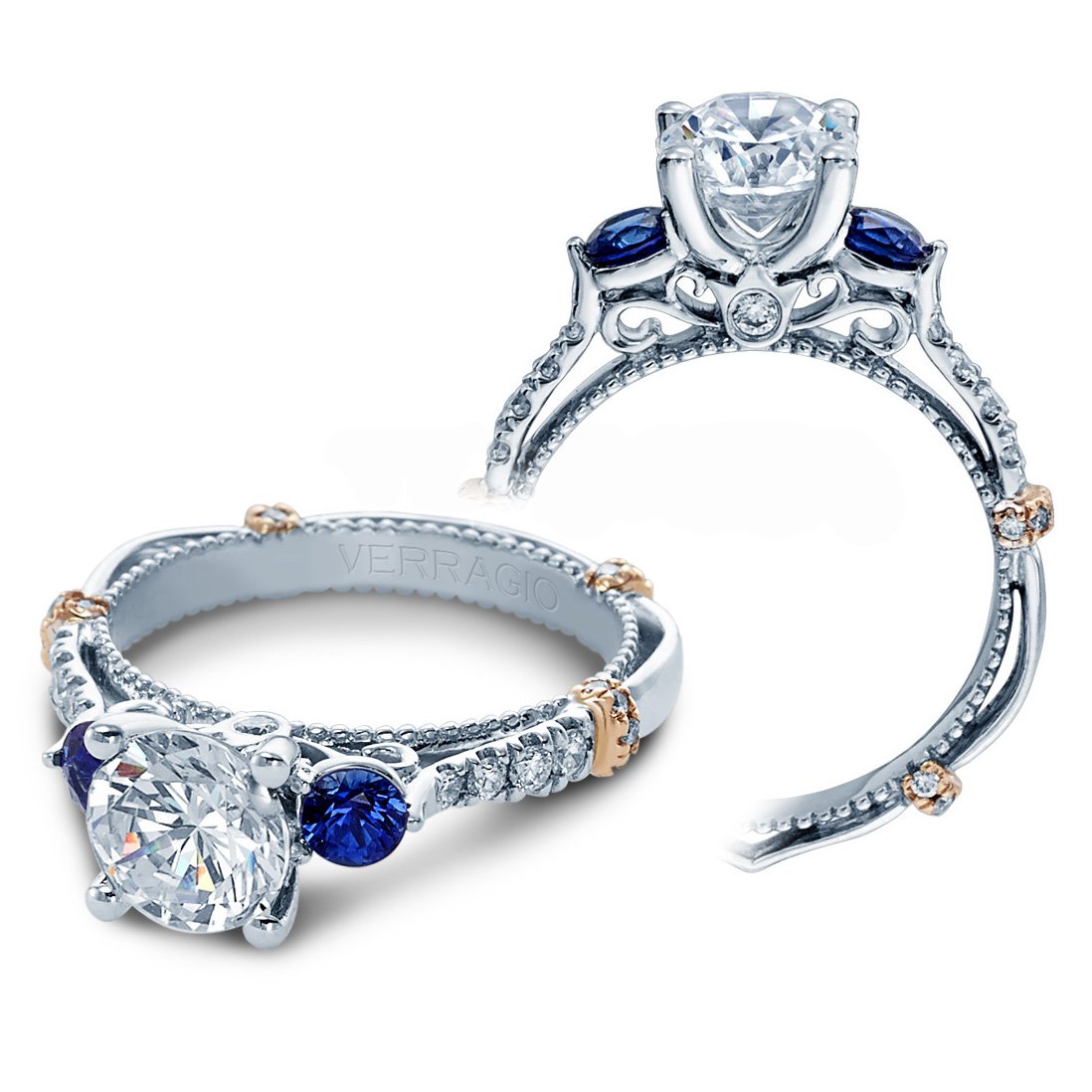 Verragio Color Accent White Gold Diamond Engagement Ring. Arthur's ...