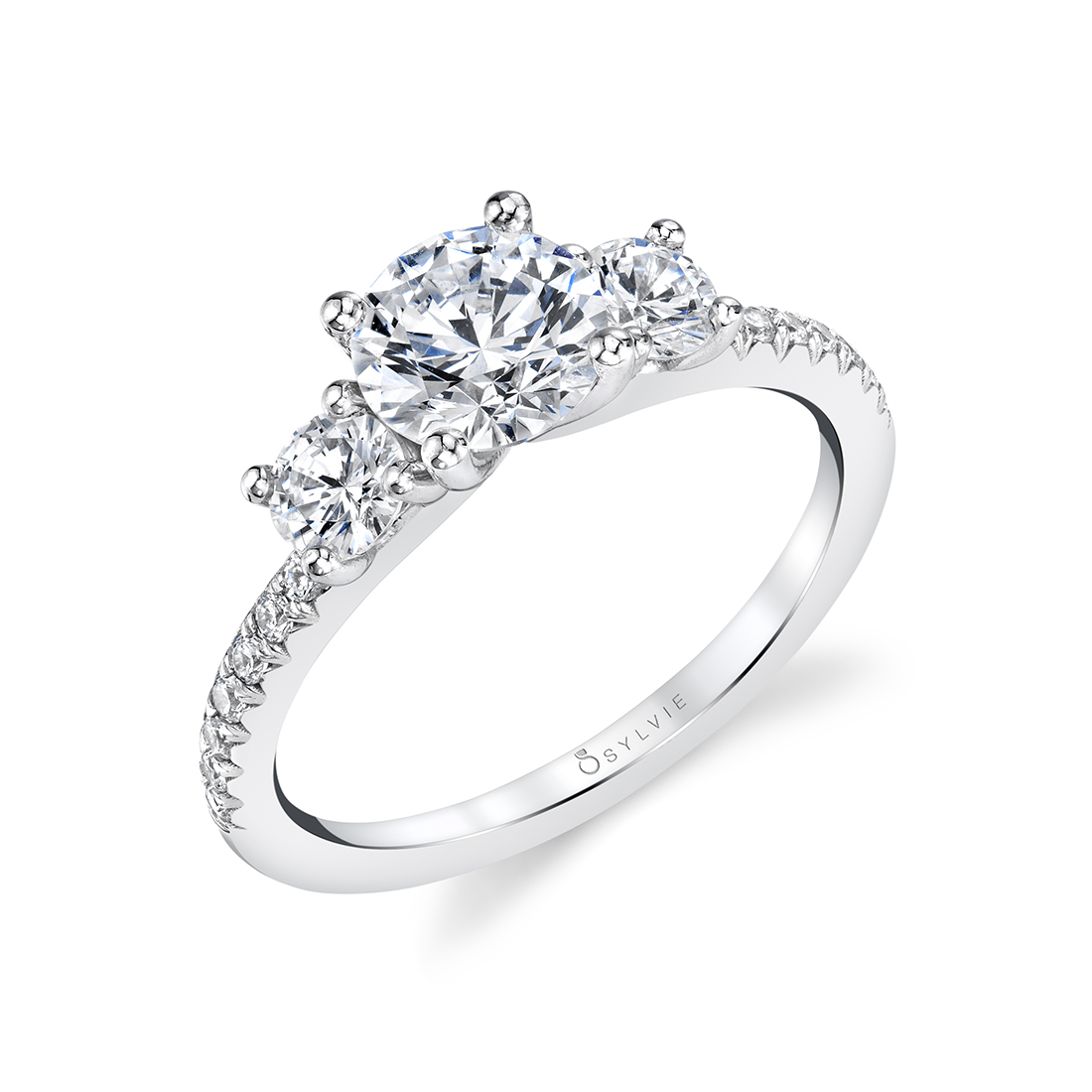Sylvie Collection White Gold Diamond Engagement Ring. Arthur's Jewelers ...